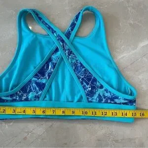Reebok | Tops | Reebok Womans Sports Bra Size In Photos Blue Marblehigh ...